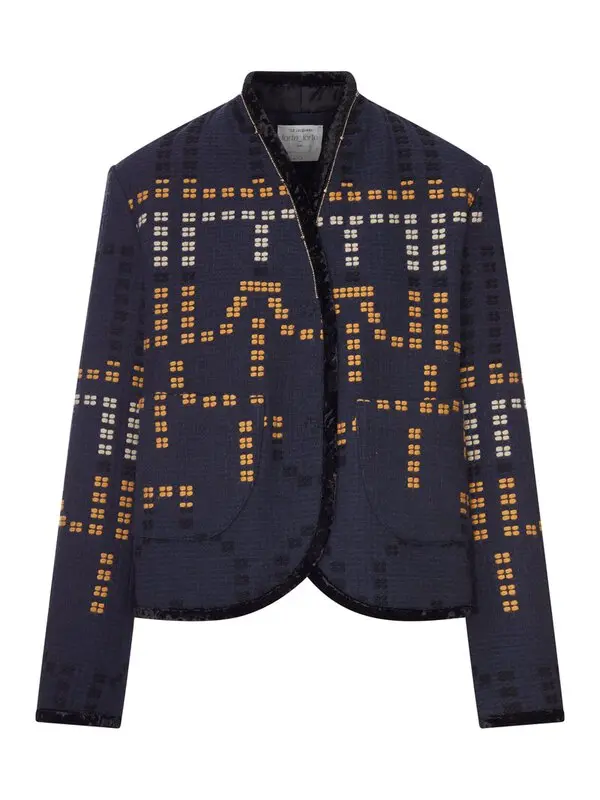 FORTE_FORTE Cropped Jacquard Jacket