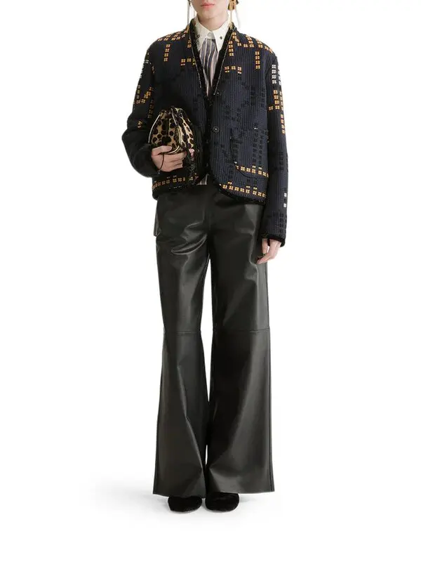 FORTE_FORTE Cropped Jacquard Jacket