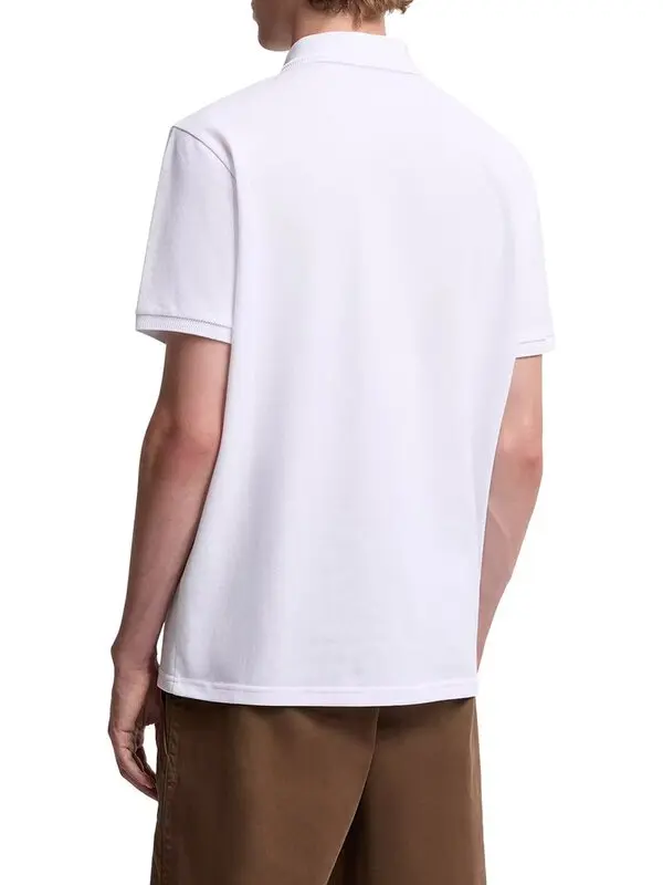 Moncler Cotton Piquet Polo Shirt With Logo Patch