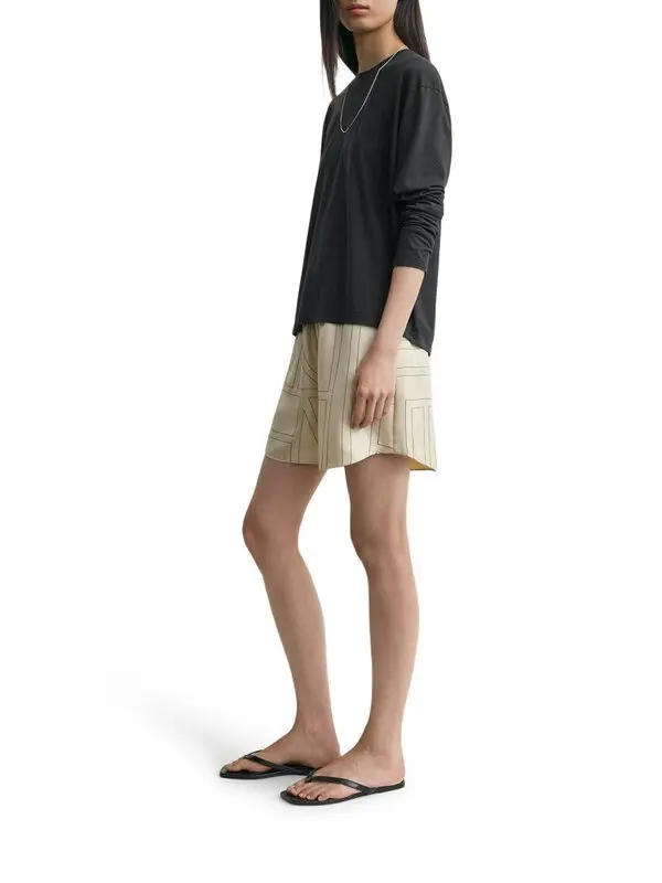 TOTEME Monogram Silk Shorts