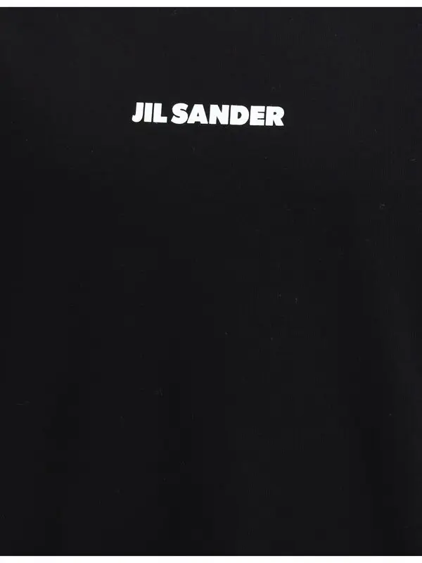 JIL SANDER Crewneck Cotton T-shirt With Printed Logo