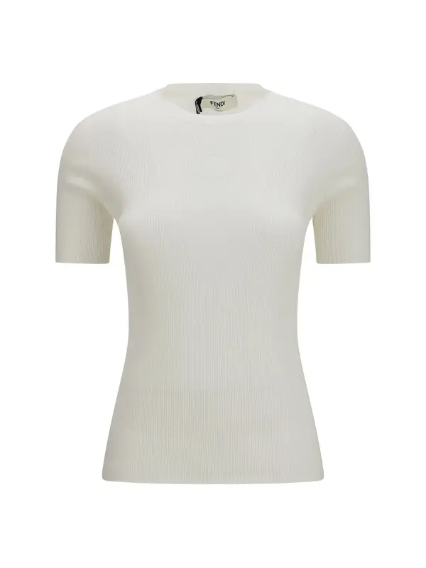 Fendi Short-sleeve Cotton Sweater