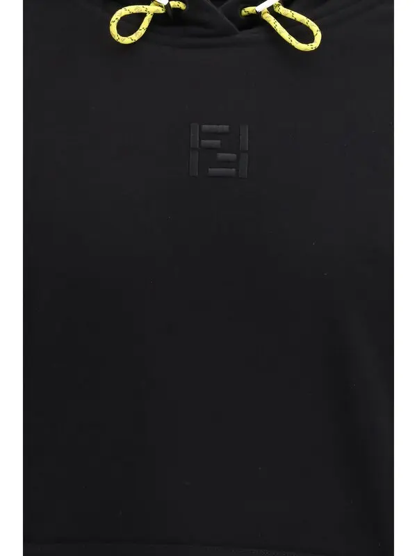 Fendi Cotton Hooded Sweatshirt With Embroidered Logo