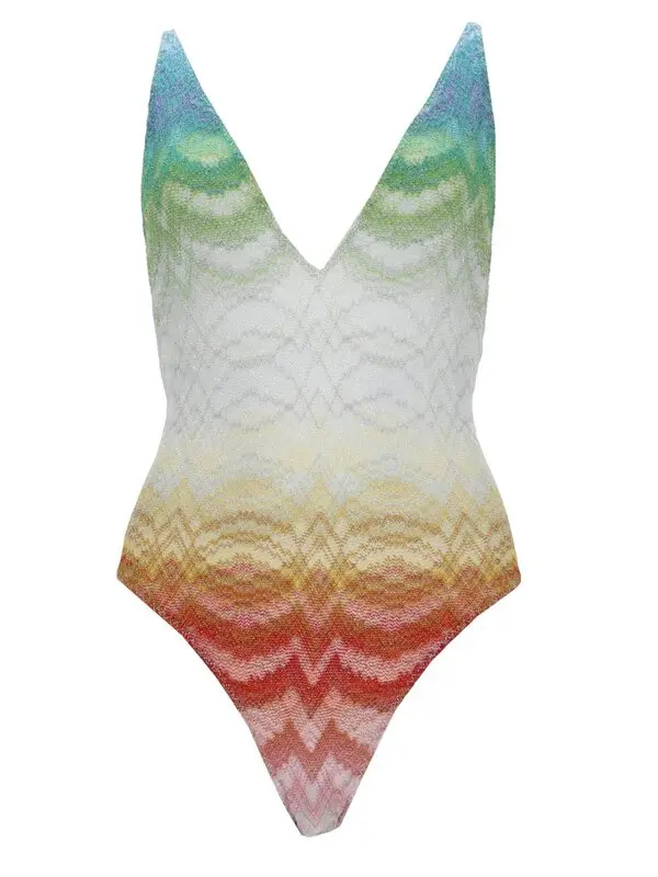 Missoni Costume Intero In Viscosa Lam - Multicolor