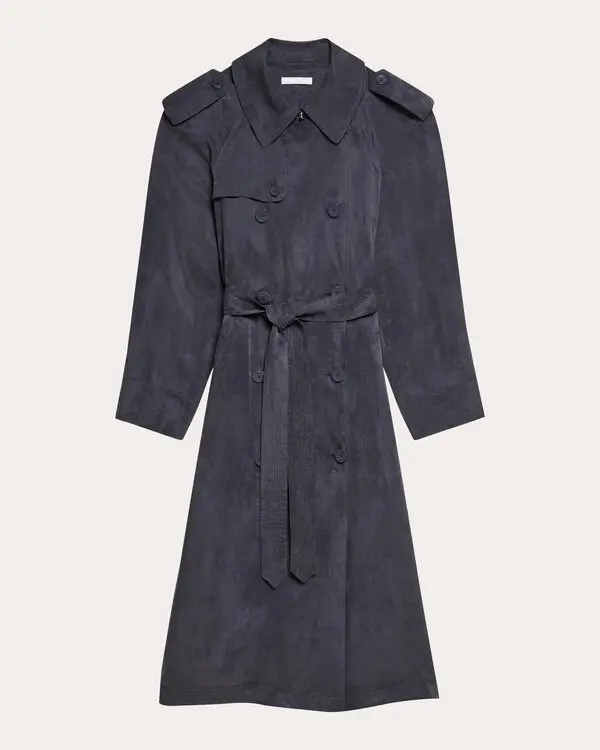 Helmut Lang Fluid Microsuede Trench Coat
