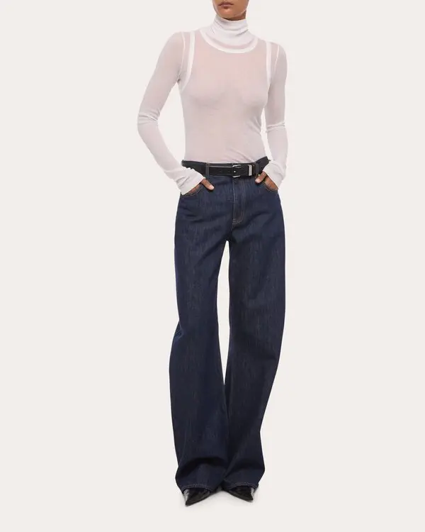 Helmut Lang Mid-rise Saddle Jeans