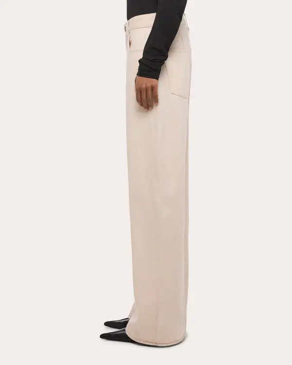 Helmut Lang Organic Italian Denim Mid-rise Saddle Jeans