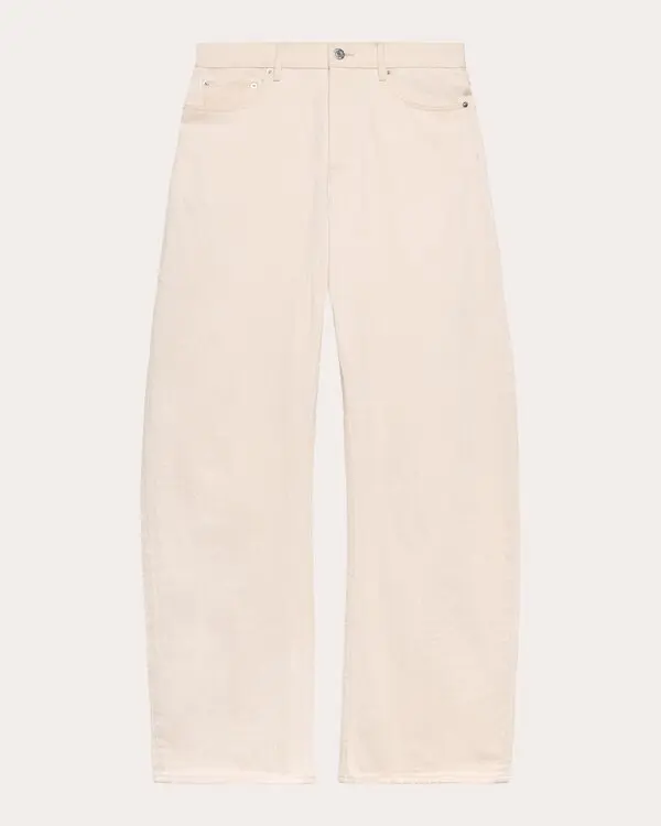 Helmut Lang Organic Italian Denim Mid-rise Saddle Jeans