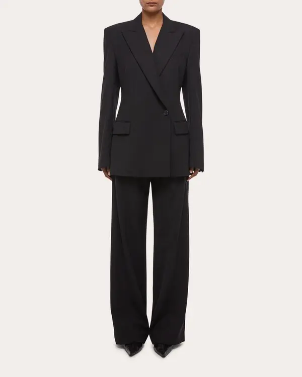 Helmut Lang Wool Gabardine Wardrobe Belted Blazer