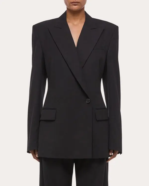 Helmut Lang Wool Gabardine Wardrobe Belted Blazer