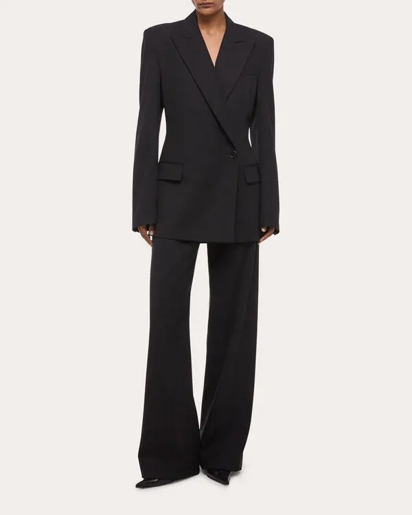 Helmut Lang Wool Gabardine Wardrobe Belted Blazer