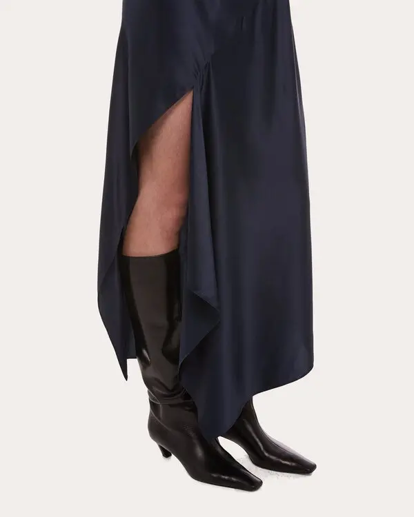Helmut Lang Silk Handkerchief Slip Skirt