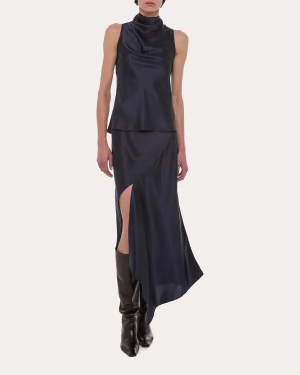 Helmut Lang Silk Handkerchief Slip Skirt