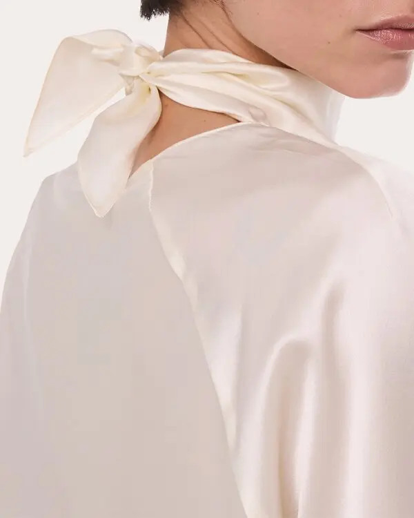 Helmut Lang Silk Tie-neck Handkerchief Top