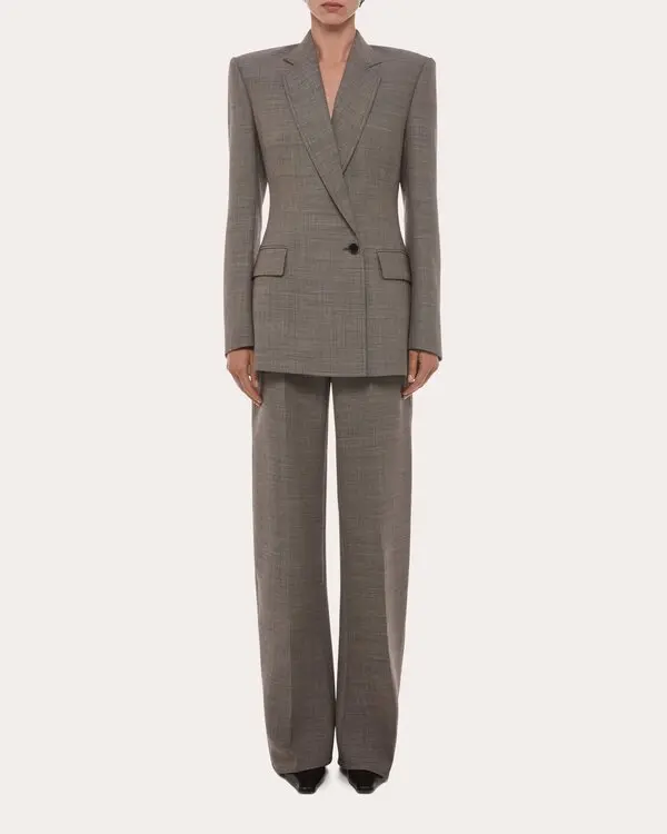 Helmut Lang Sculptural Wool-blend Blazer