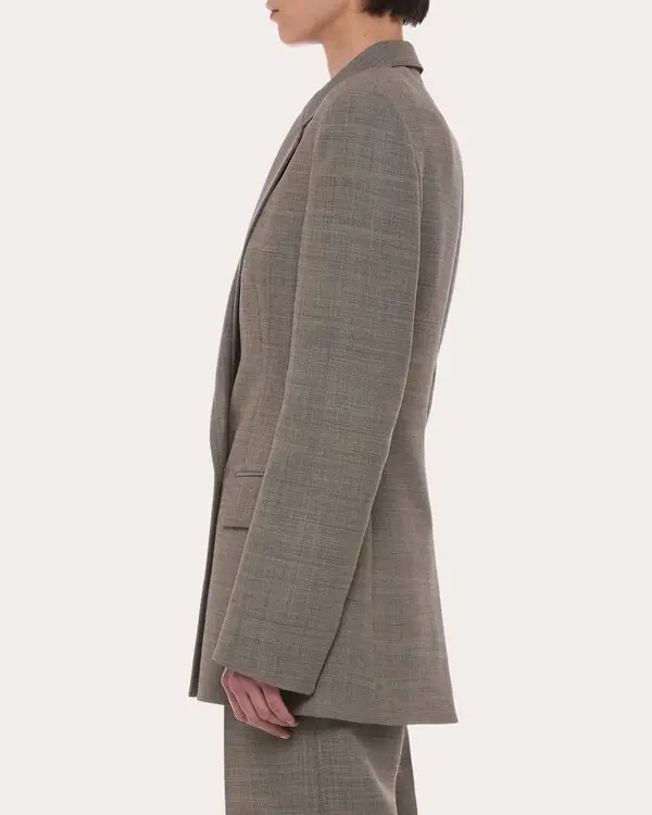 Helmut Lang Sculptural Wool-blend Blazer