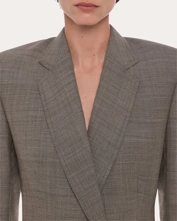 Helmut Lang Sculptural Wool-blend Blazer