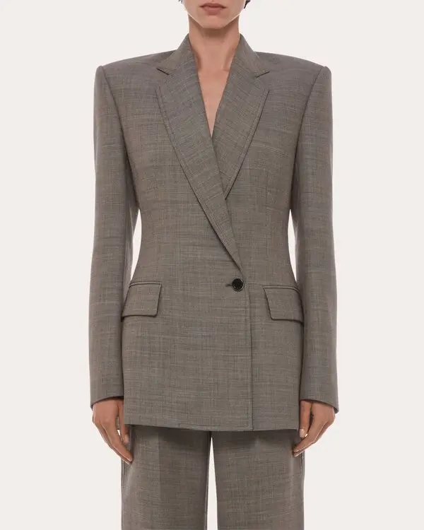 Helmut Lang Sculptural Wool-blend Blazer