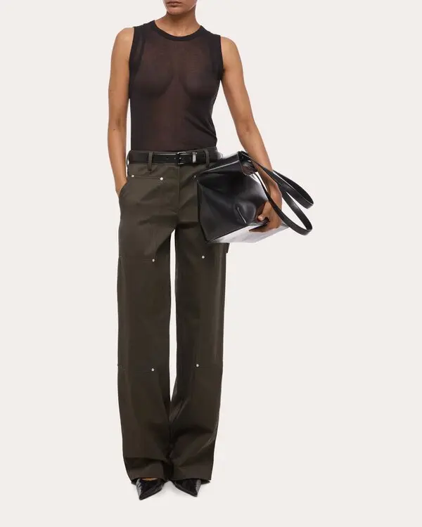 Helmut Lang Chino Twill Rivet Carpenter Pants