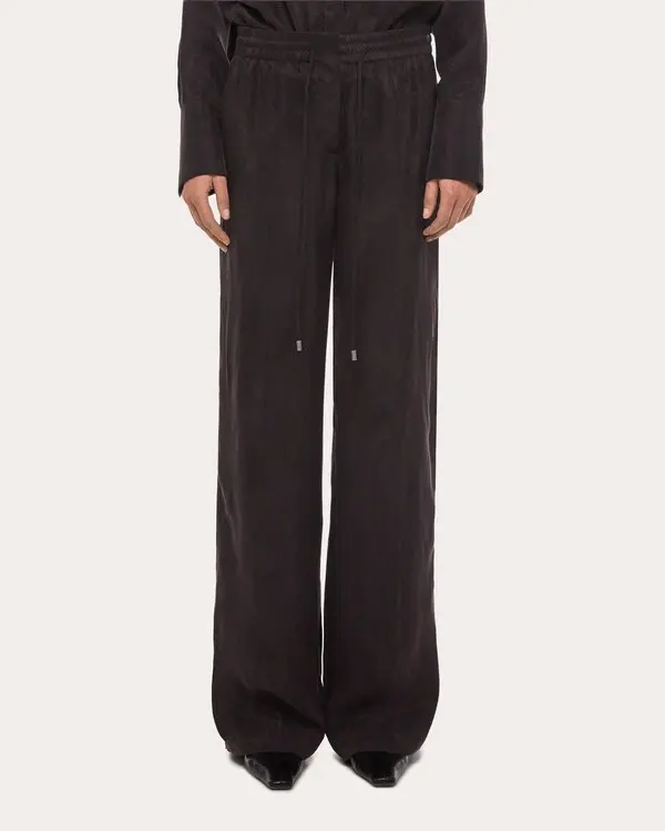 Helmut Lang Fluid Microsuede Pull-on Pants
