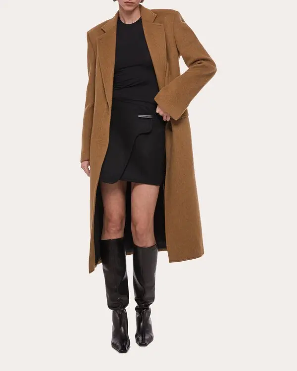 Helmut Lang Twill Saddle Mini Wrap Skirt