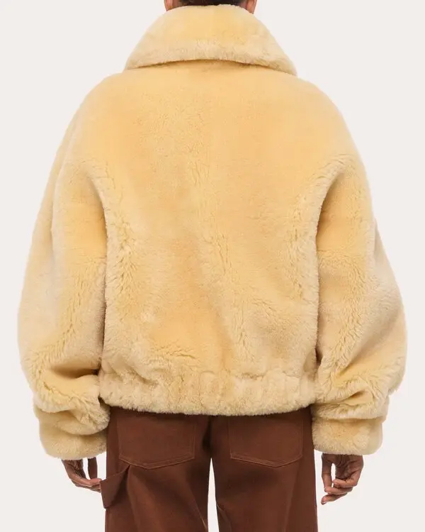 Helmut Lang Shearling Bomber Jacket