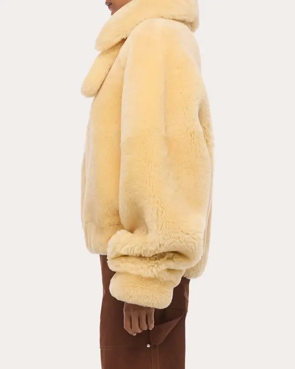 Helmut Lang Shearling Bomber Jacket