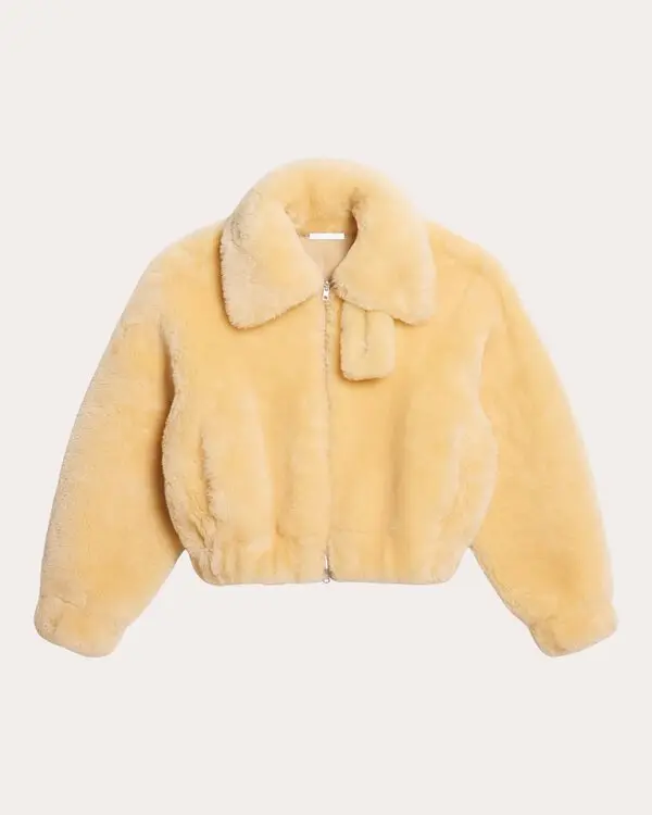 Helmut Lang Shearling Bomber Jacket