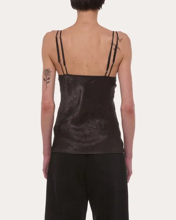 Helmut Lang Crinkle Slip Tank Top