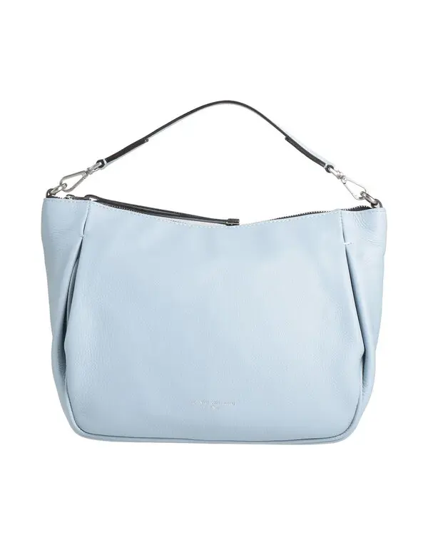 GIANNI CHIARINI Leather Tote Handbag - Light Blue