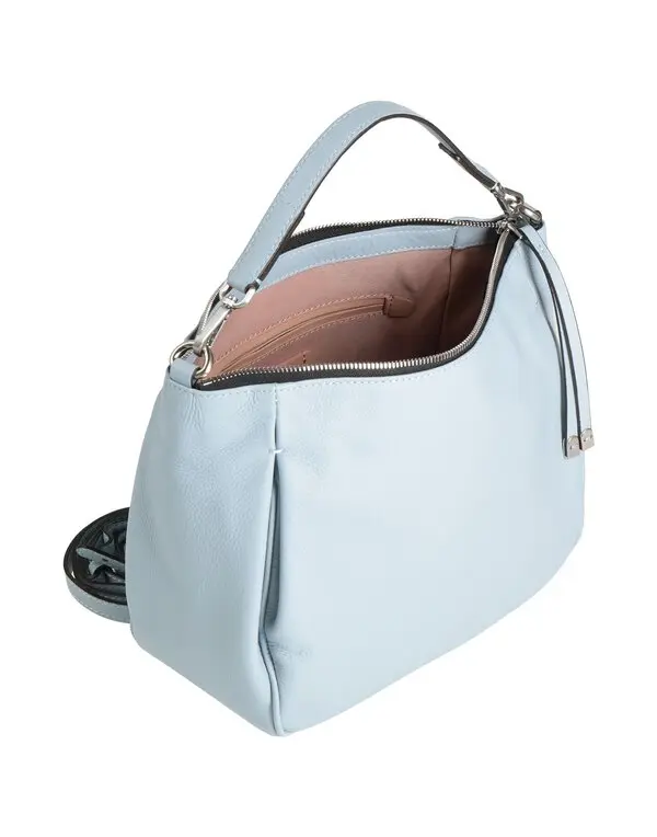 GIANNI CHIARINI Leather Tote Handbag - Light Blue