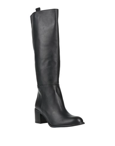 DIVINE FOLLIE Leather Knee High Boots - Black
