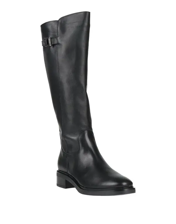 DIVINE FOLLIE Leather Knee High Boots - Black
