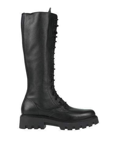 DIVINE FOLLIE Leather Chunky Lace-up Boots - Black