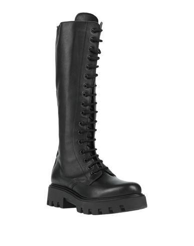 DIVINE FOLLIE Leather Chunky Lace-up Boots - Black