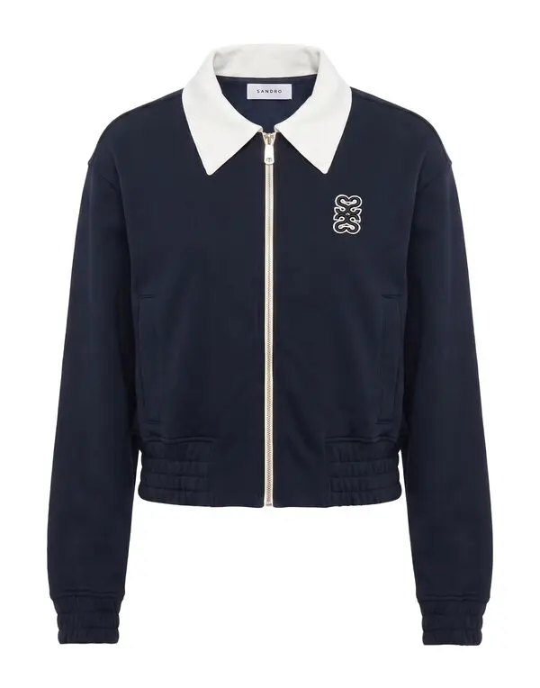 Sandro Sweatshirt Midnight Size Cotton, Polyester