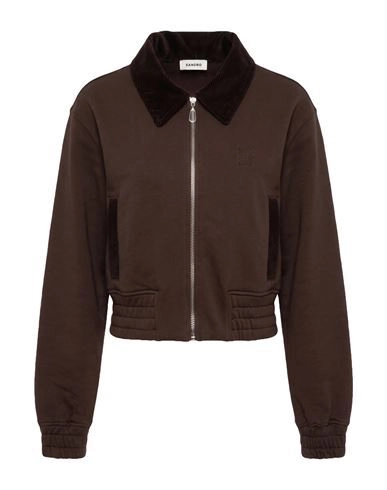 Sandro Sweatshirt Chocolate Size Cotton, Polyester