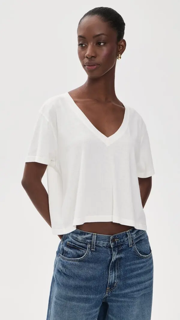 ASKK NY Shrunken V Neck Tee
