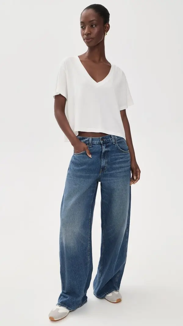 ASKK NY Shrunken V Neck Tee