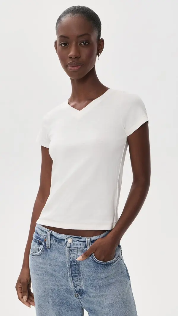 DL1961 Shrunken Tee V-neck