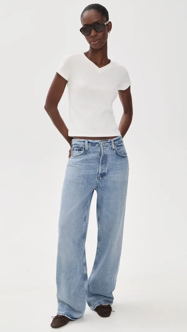 DL1961 Shrunken Tee V-neck