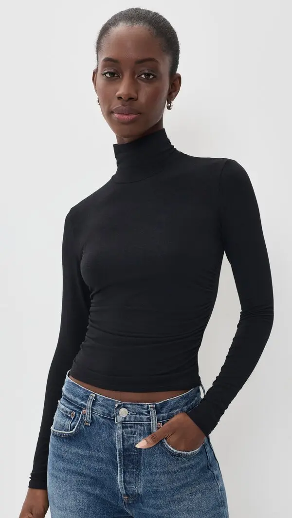 JAMES PERSE Melange Jersey Turtleneck