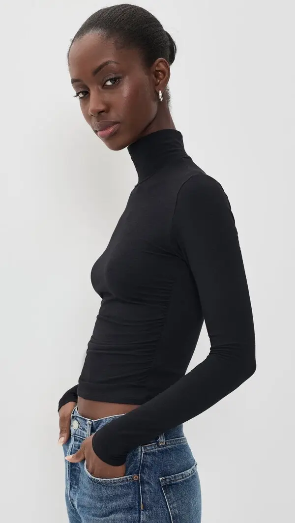 JAMES PERSE Melange Jersey Turtleneck
