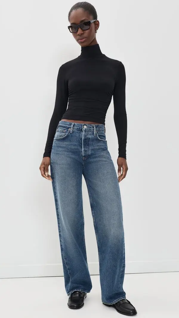 JAMES PERSE Melange Jersey Turtleneck