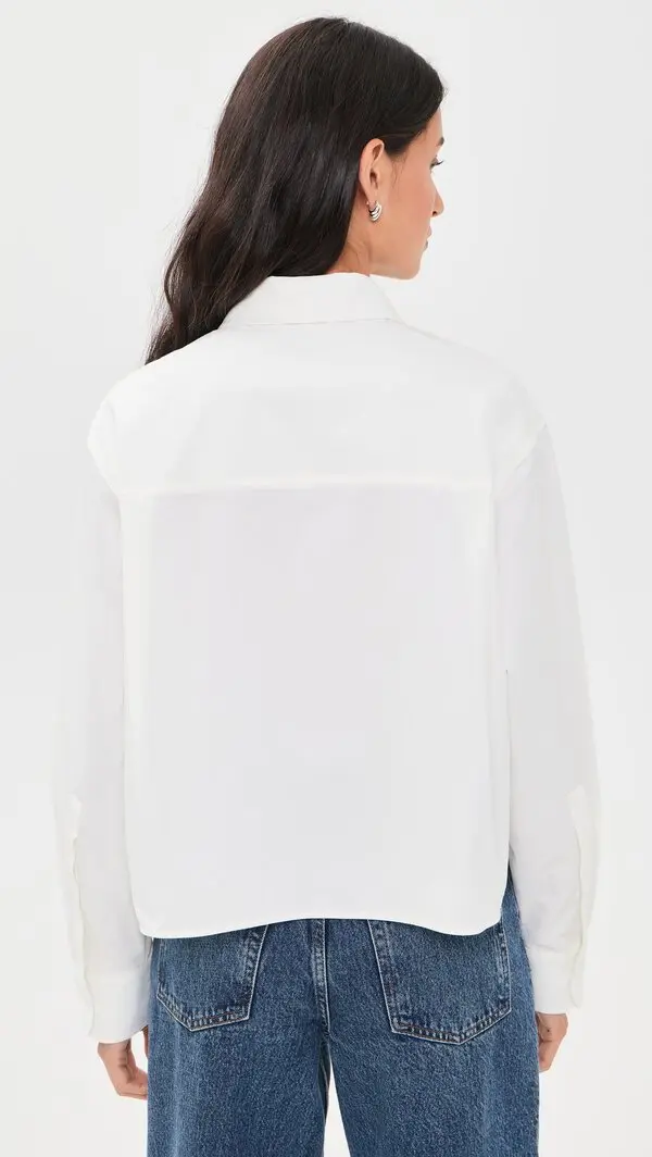 ANINE BING Scott Cropped Shirt