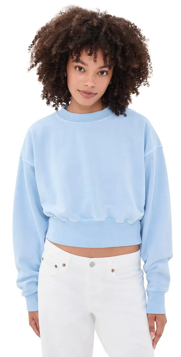 SLVRLAKE Crop Crew Sweatshirt - Skyline Blue