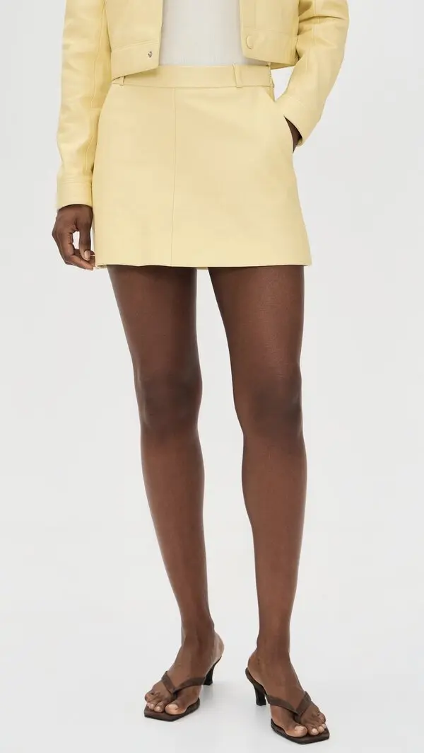 FRAME The Leather Miniskirt