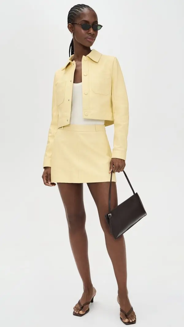 FRAME The Leather Miniskirt