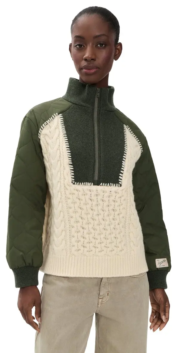 Sea Allen Cable Half Zip Combo Pullover