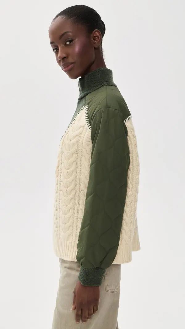 Sea Allen Cable Half Zip Combo Pullover